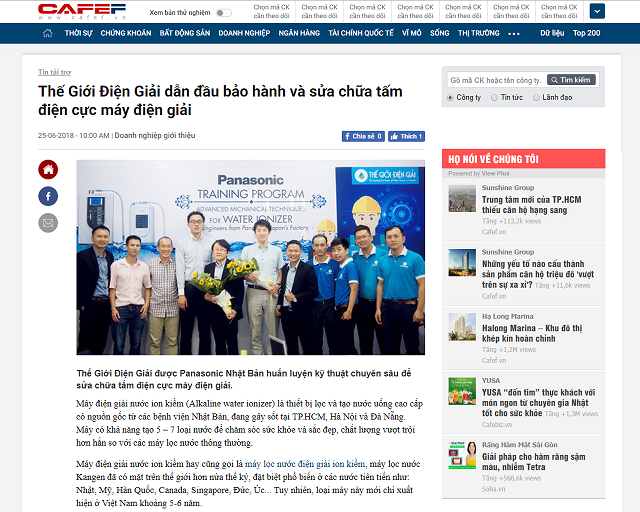 [Báo CafeF] Thế Giới Điện Giải dẫn đầu bảo hành và sửa chữa tấm điện ...